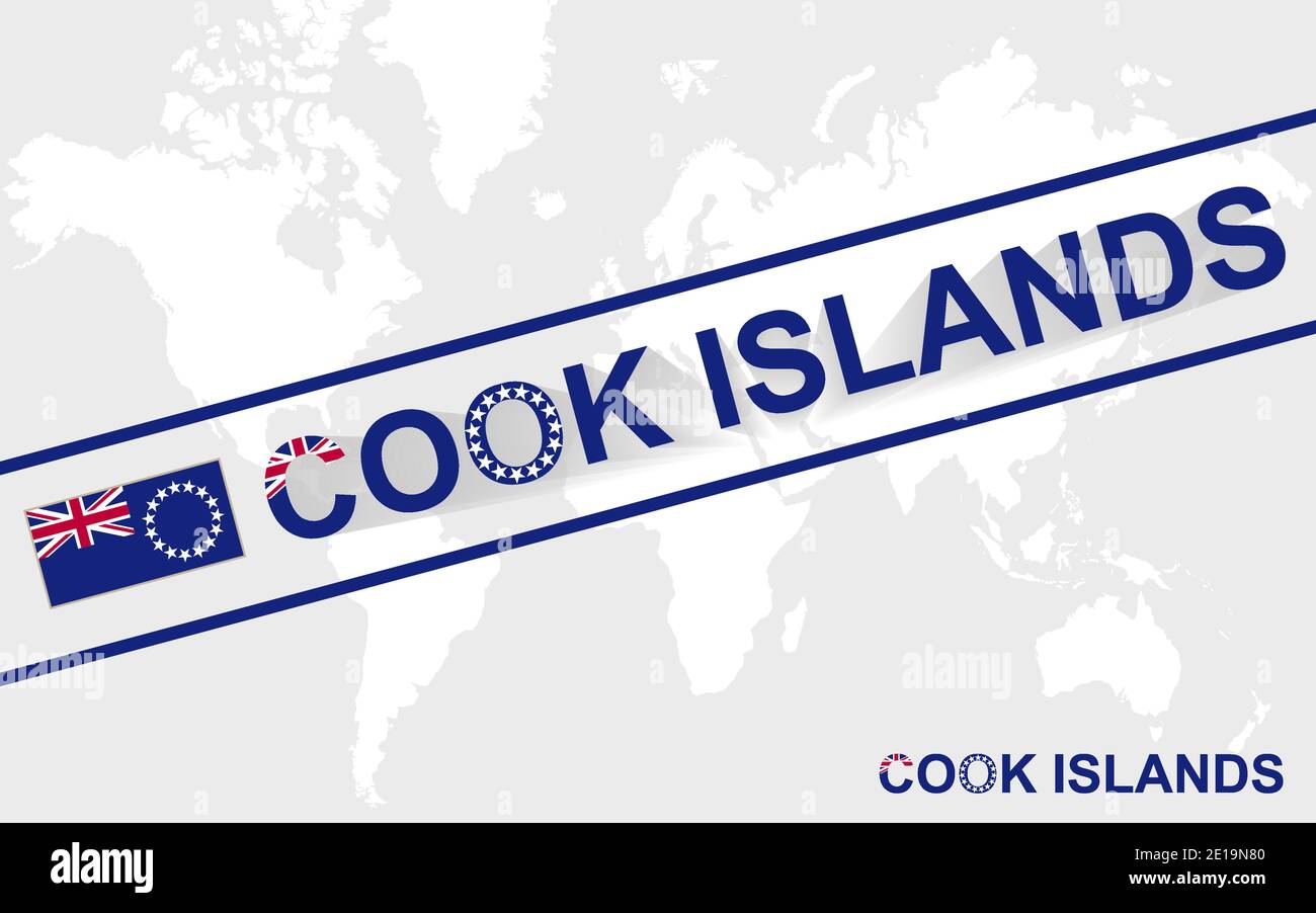 Cook Islands map flag and text illustration, on world map Stock Vector Image & Art - Alamy