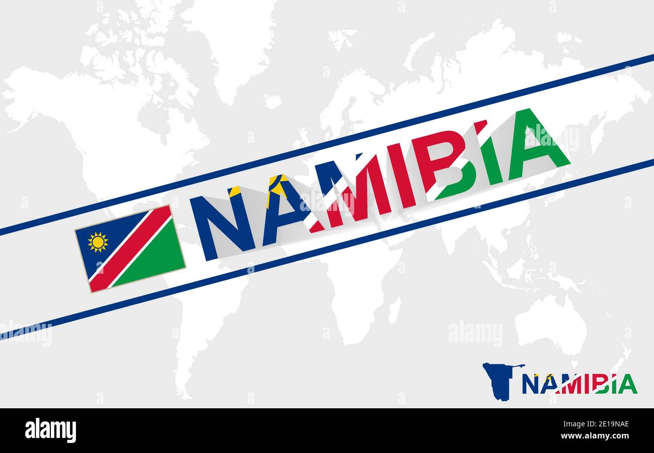 Flag namibia on white Stock Vector Images - Alamy