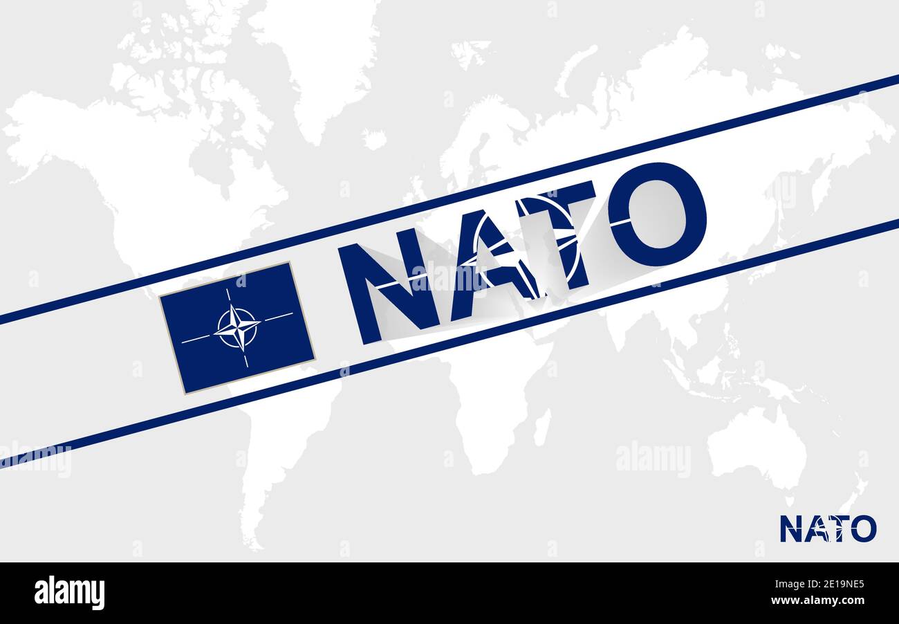 Nato flag and text illustration, on world map Stock Vector Image & Art ...