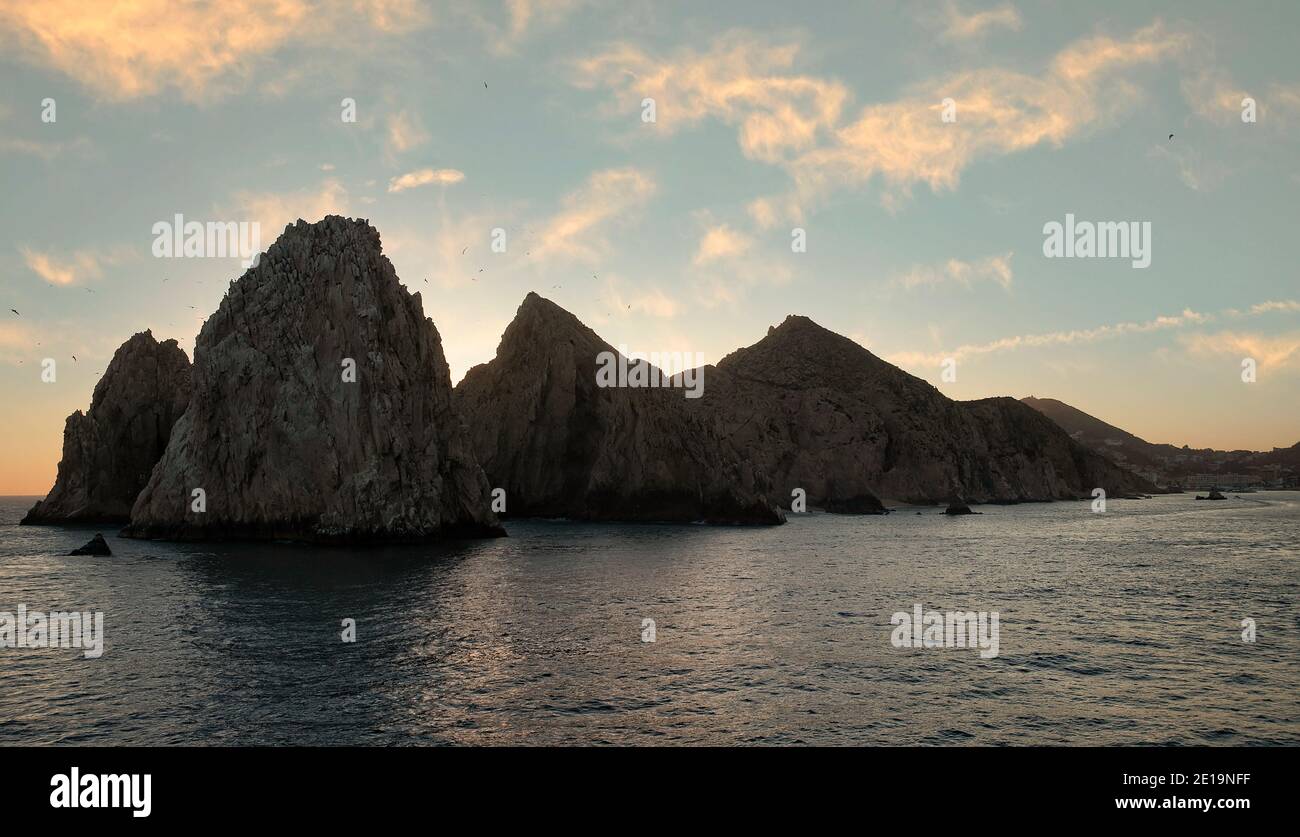 Natural rock formation called Lands End in Cabo San Lucas, Mexico Stock ...