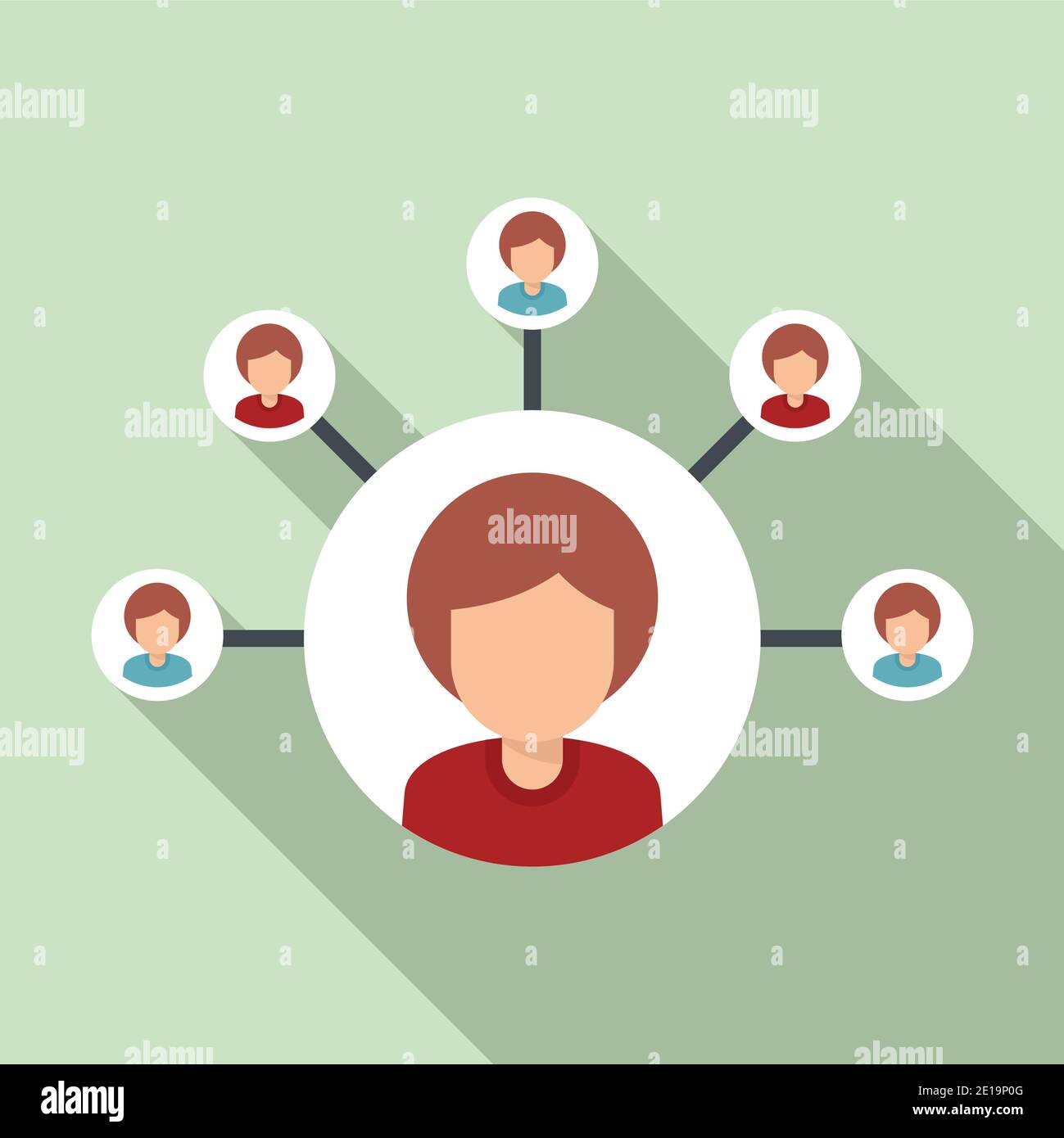 Sociology person scheme icon, flat style Stock Vector Image & Art - Alamy