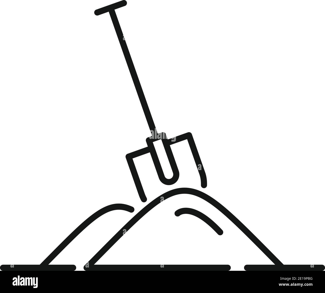Ground shovel garden icon, outline style Stock Vector Image & Art - Alamy
