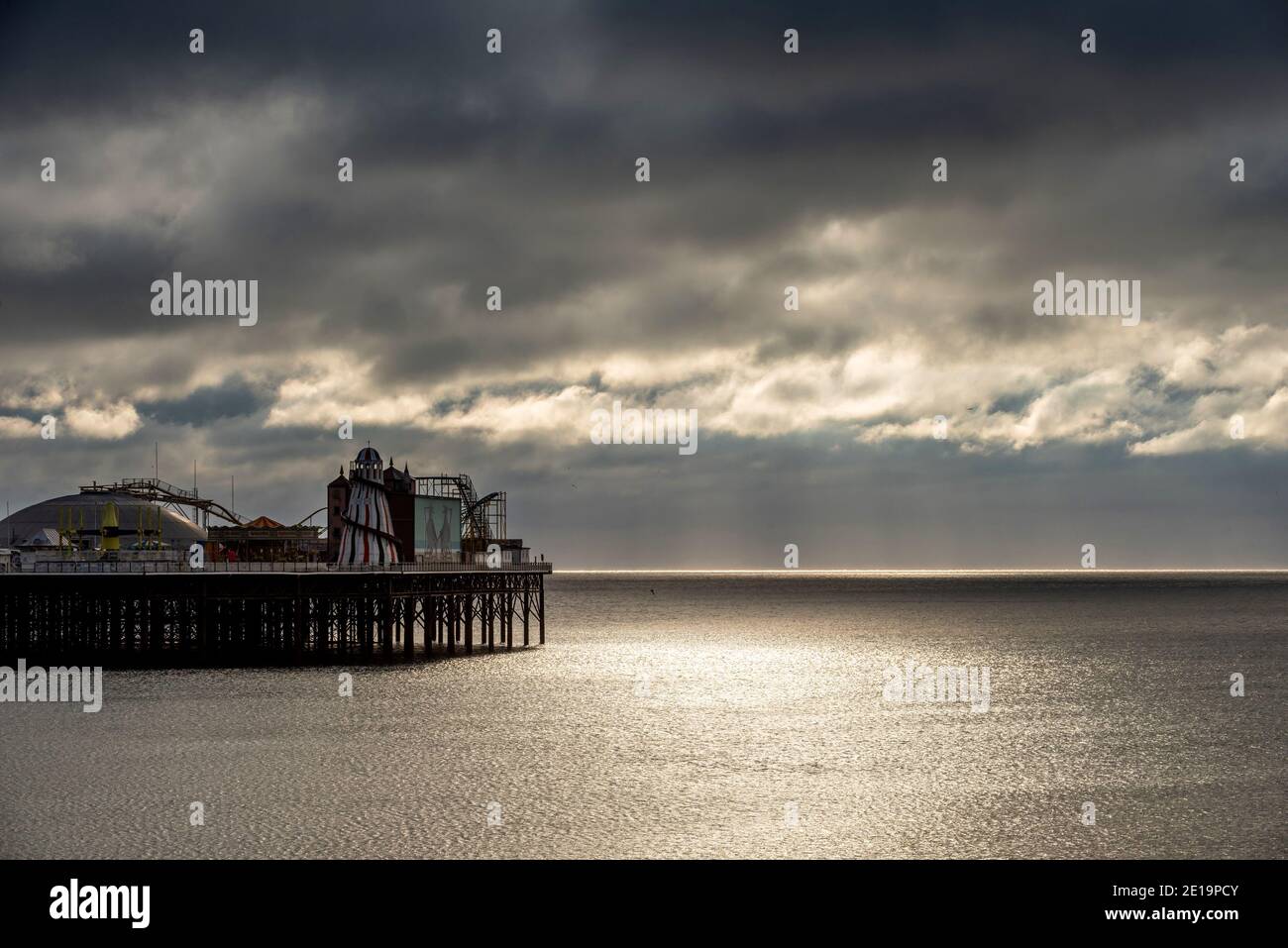 Brighton, January 5th 2021: Patchy light and consistently cold weather ...