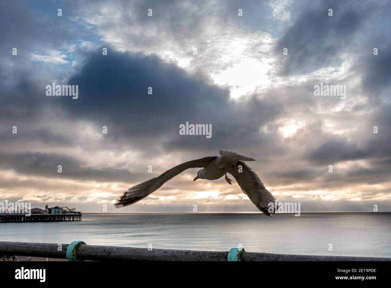 Brighton, January 5th 2021: Patchy light and consistently cold weather ...