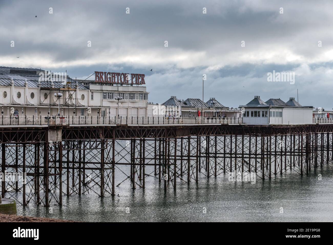 Brighton, January 5th 2021: Patchy light and consistently cold weather ...