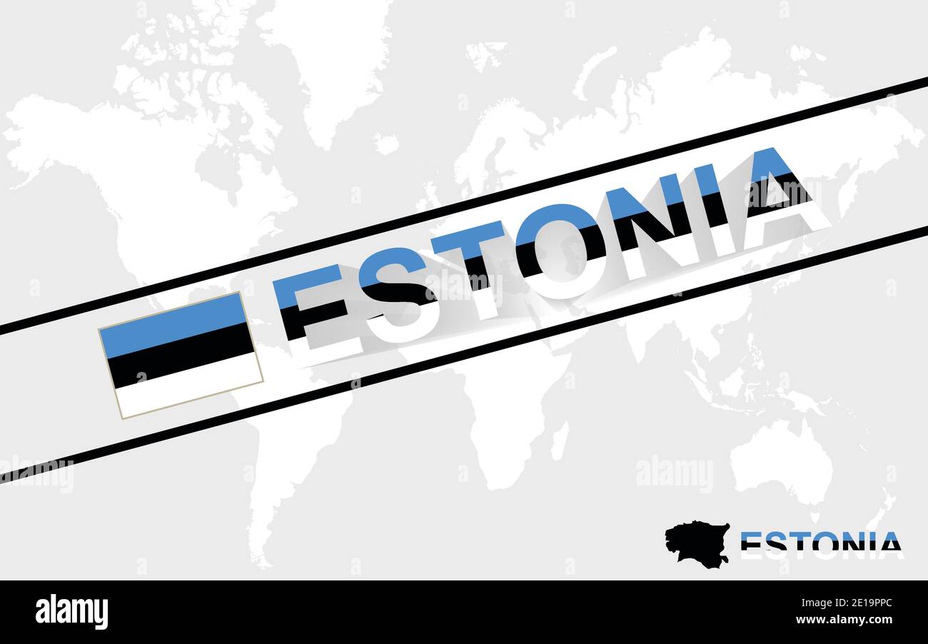 Estonia on map europe Stock Vector Images - Alamy