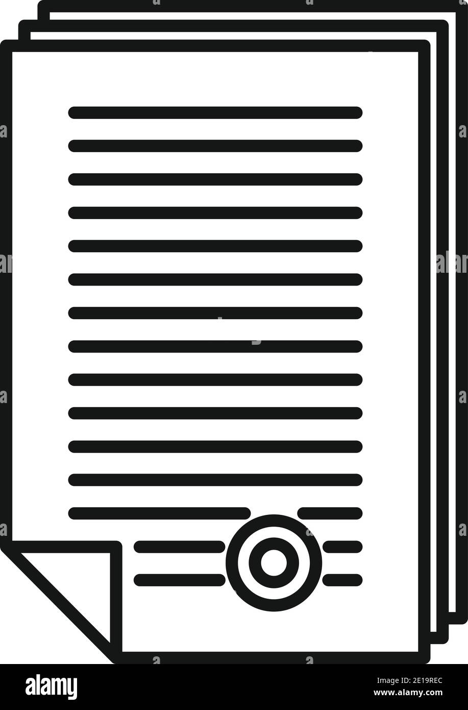 Product manager documents icon, outline style Stock Vector Image & Art ...