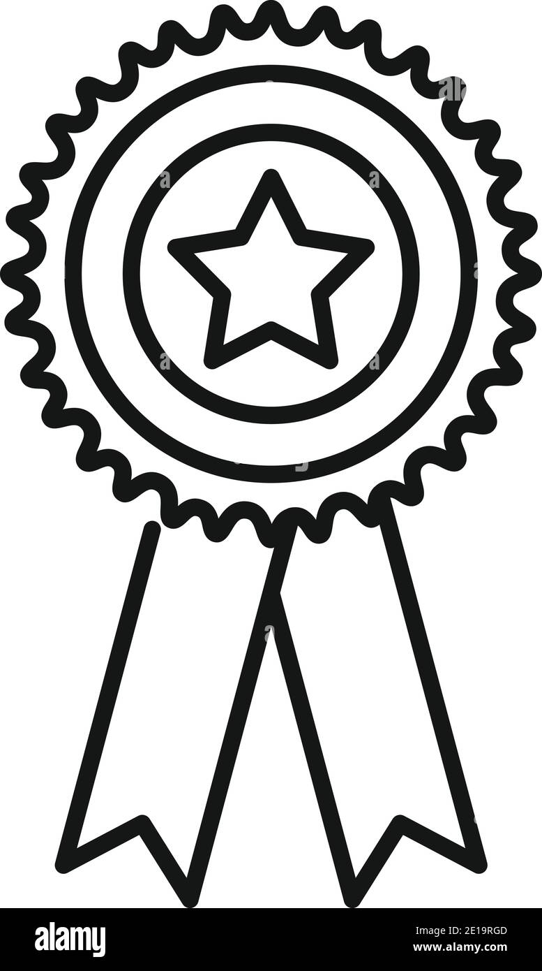 Product manager star emblem icon, outline style Stock Vector Image ...