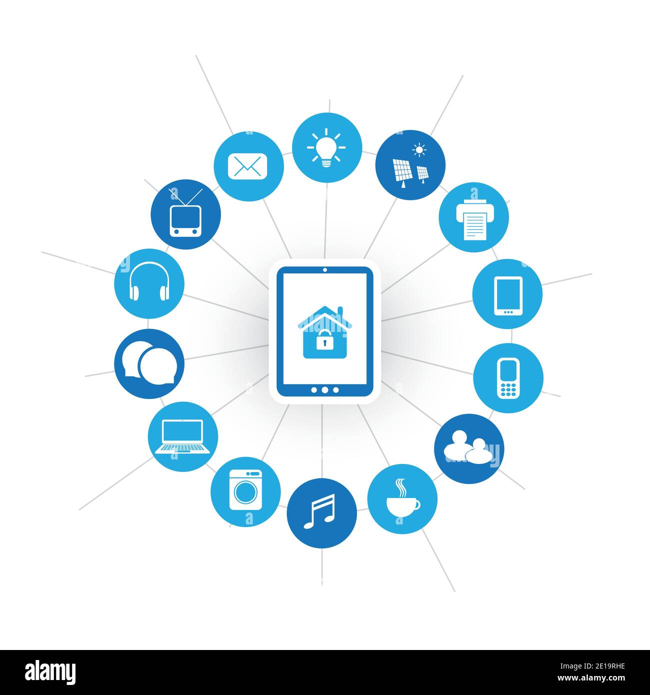 Internet Of Things, Digital Home And Networks Design Concept Stock ...
