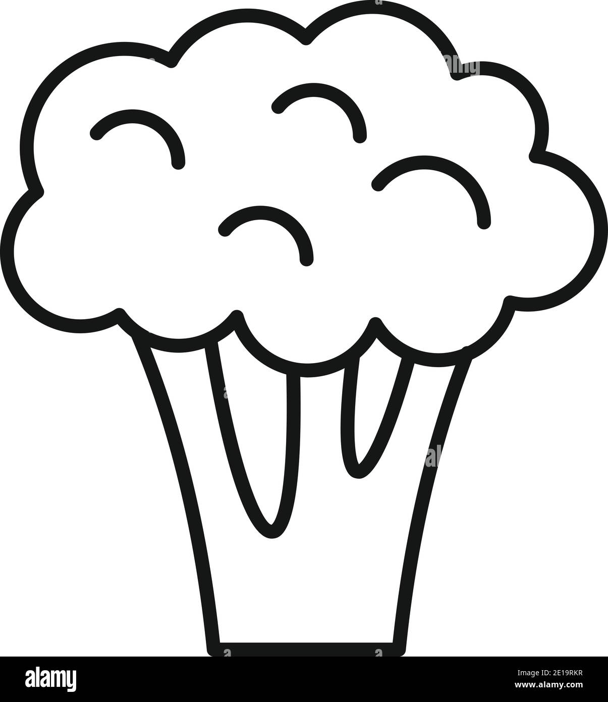 Garden broccoli icon, outline style Stock Vector Image & Art - Alamy