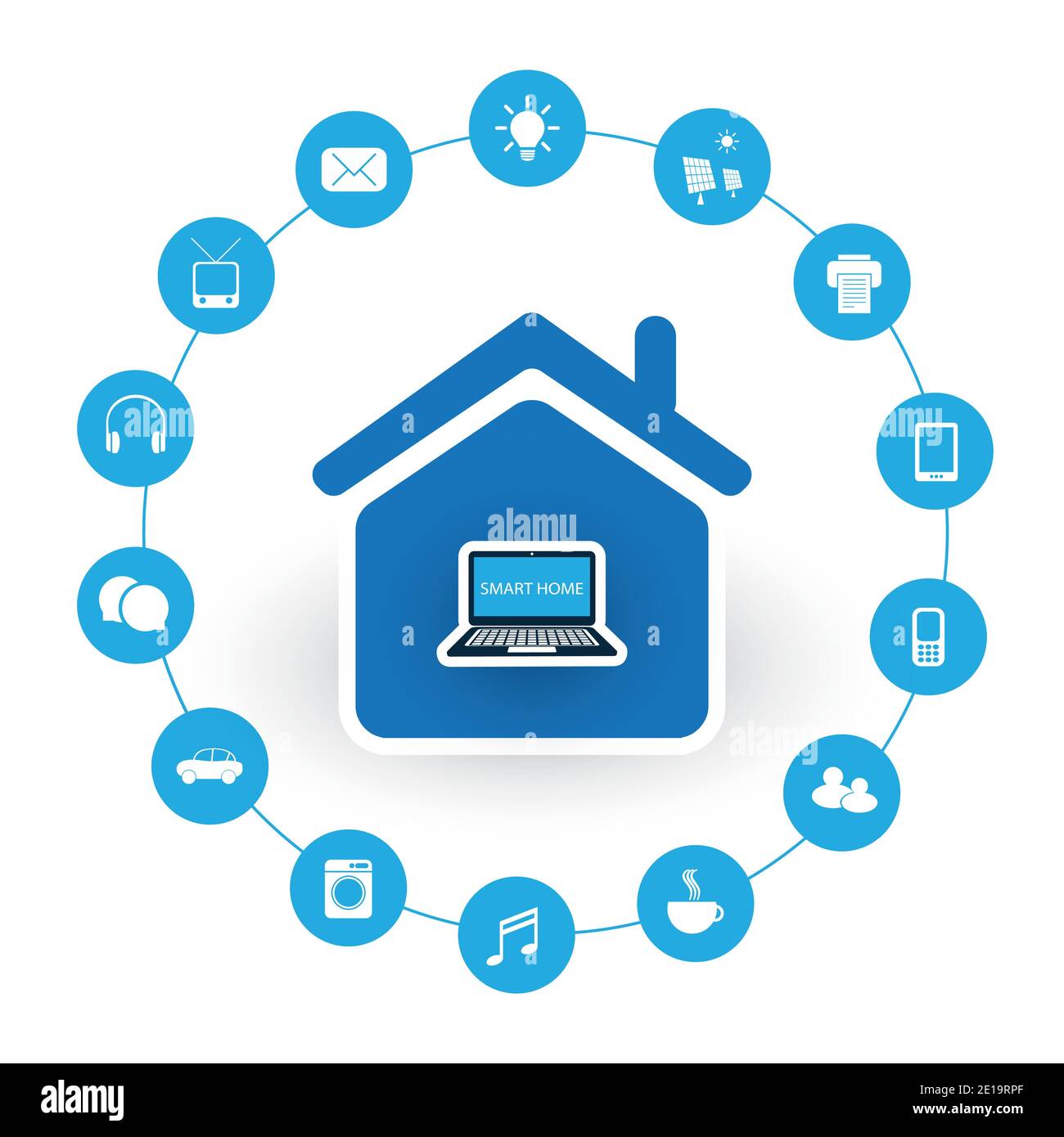 Internet Of Things, Digital Home And Networks Design Concept Stock ...
