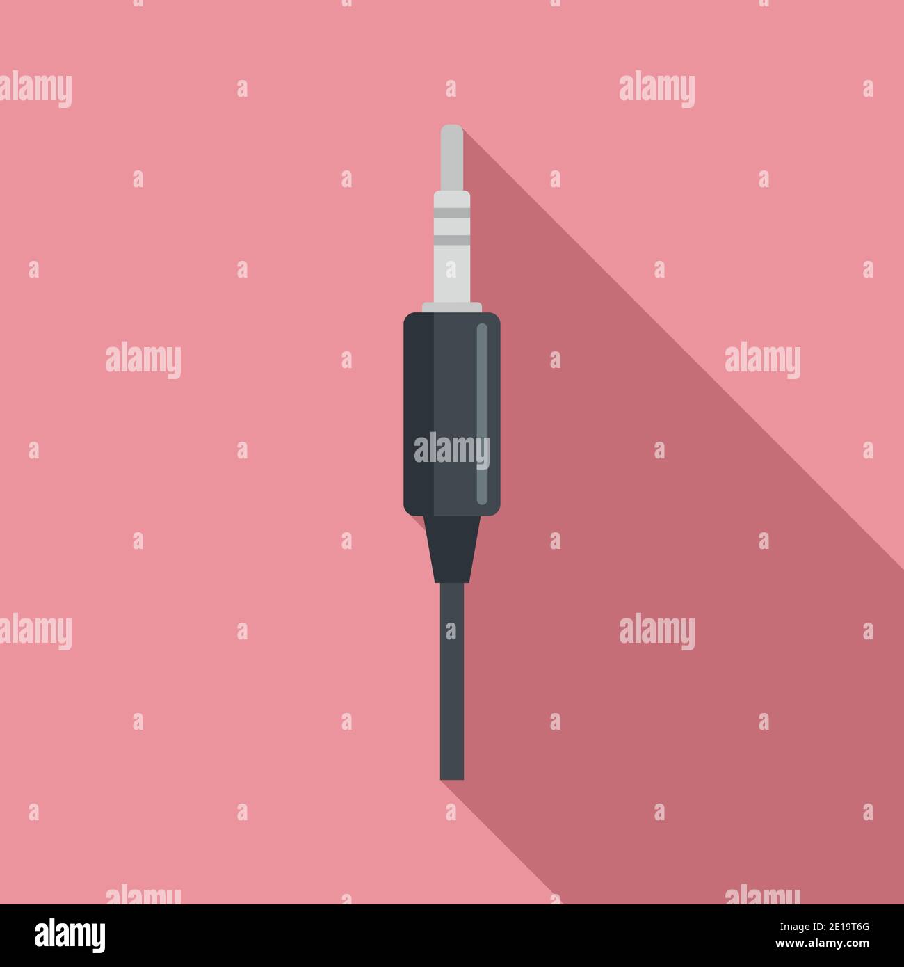 Audio plug icon, flat style Stock Vector Image & Art - Alamy