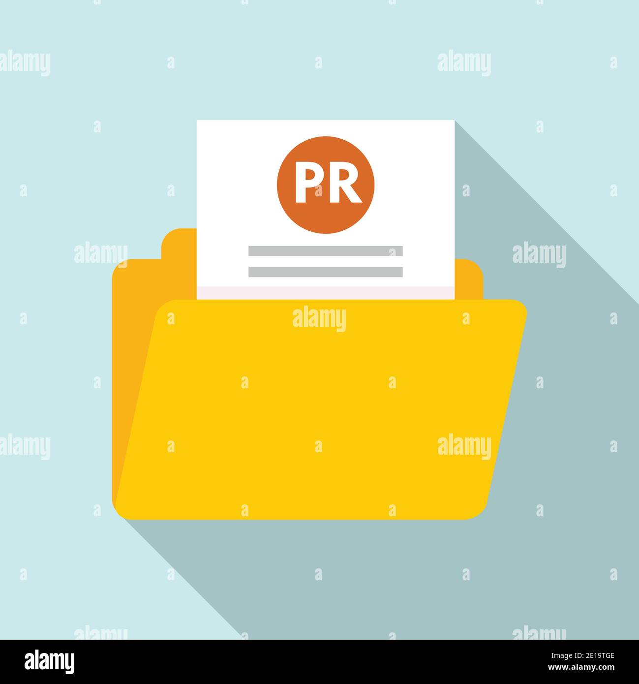 Pr doc folder icon, flat style Stock Vector Image & Art - Alamy