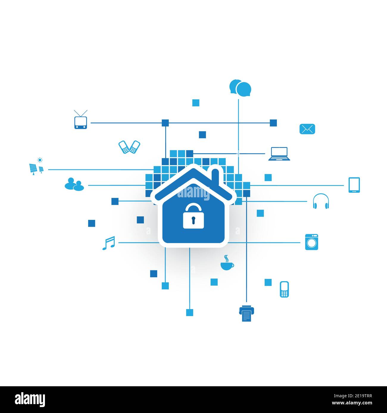 Internet Of Things, Digital Home And Networks Design Concept Stock ...