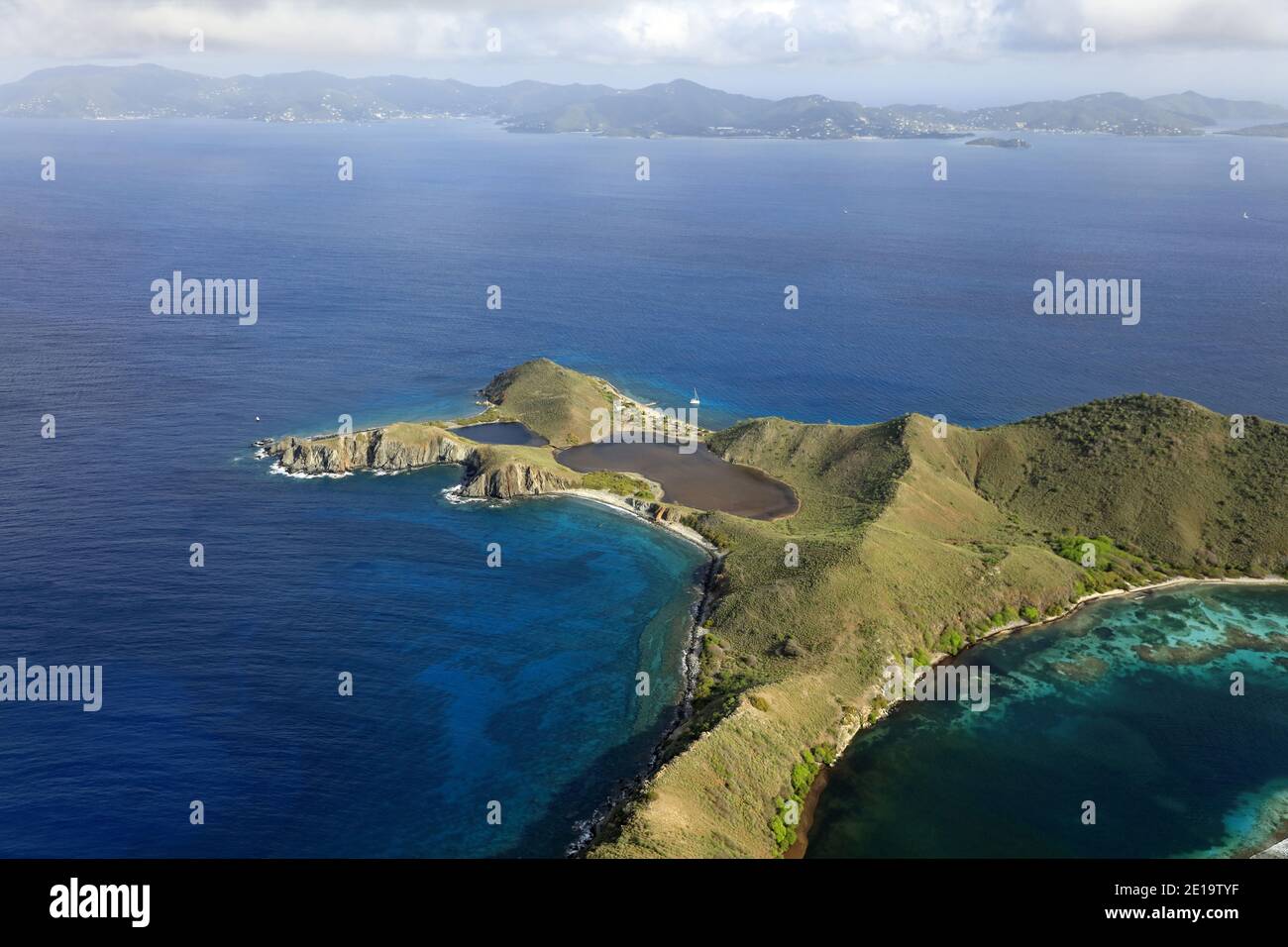 British Virgin Islands: Salt Island, south of Tortola. Reproduction in ...