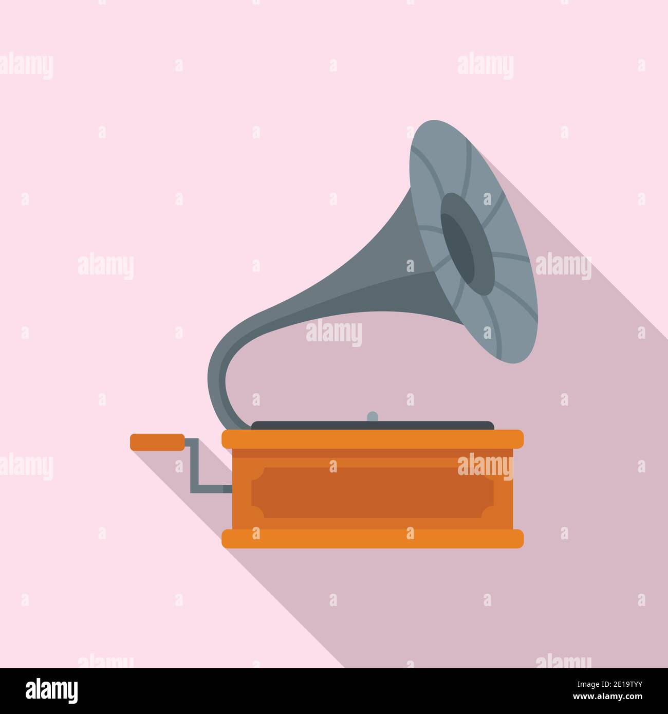 Gramophone icon, flat style Stock Vector Image & Art - Alamy