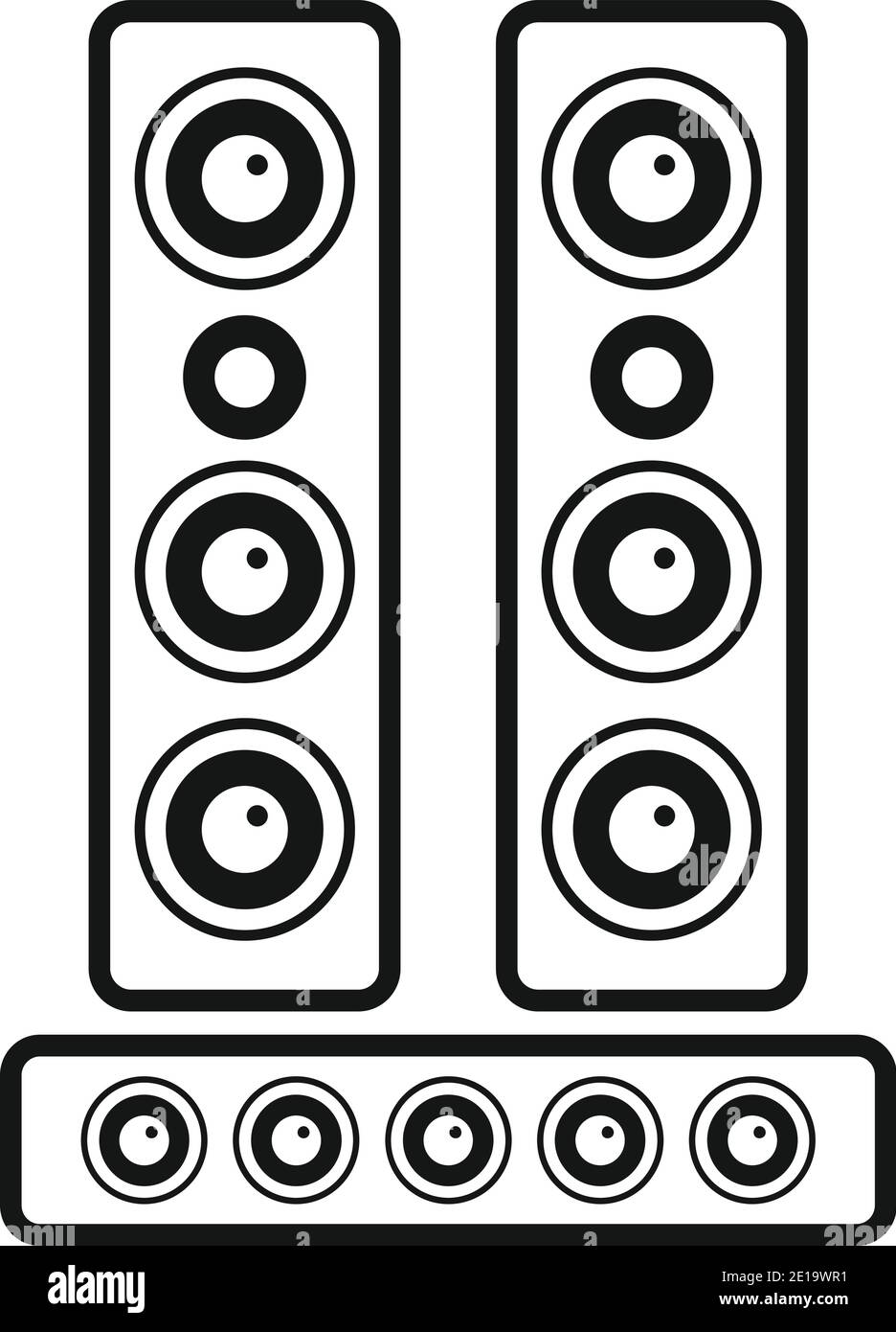 Speakers system icon, simple style Stock Vector Image & Art - Alamy