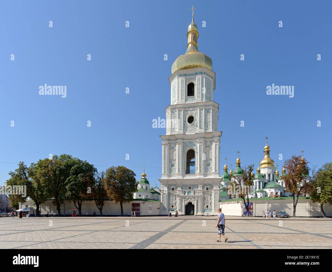 Bell tower of Saint Sophia cathedral in Kiev, Ukraine. Built in 11th ...