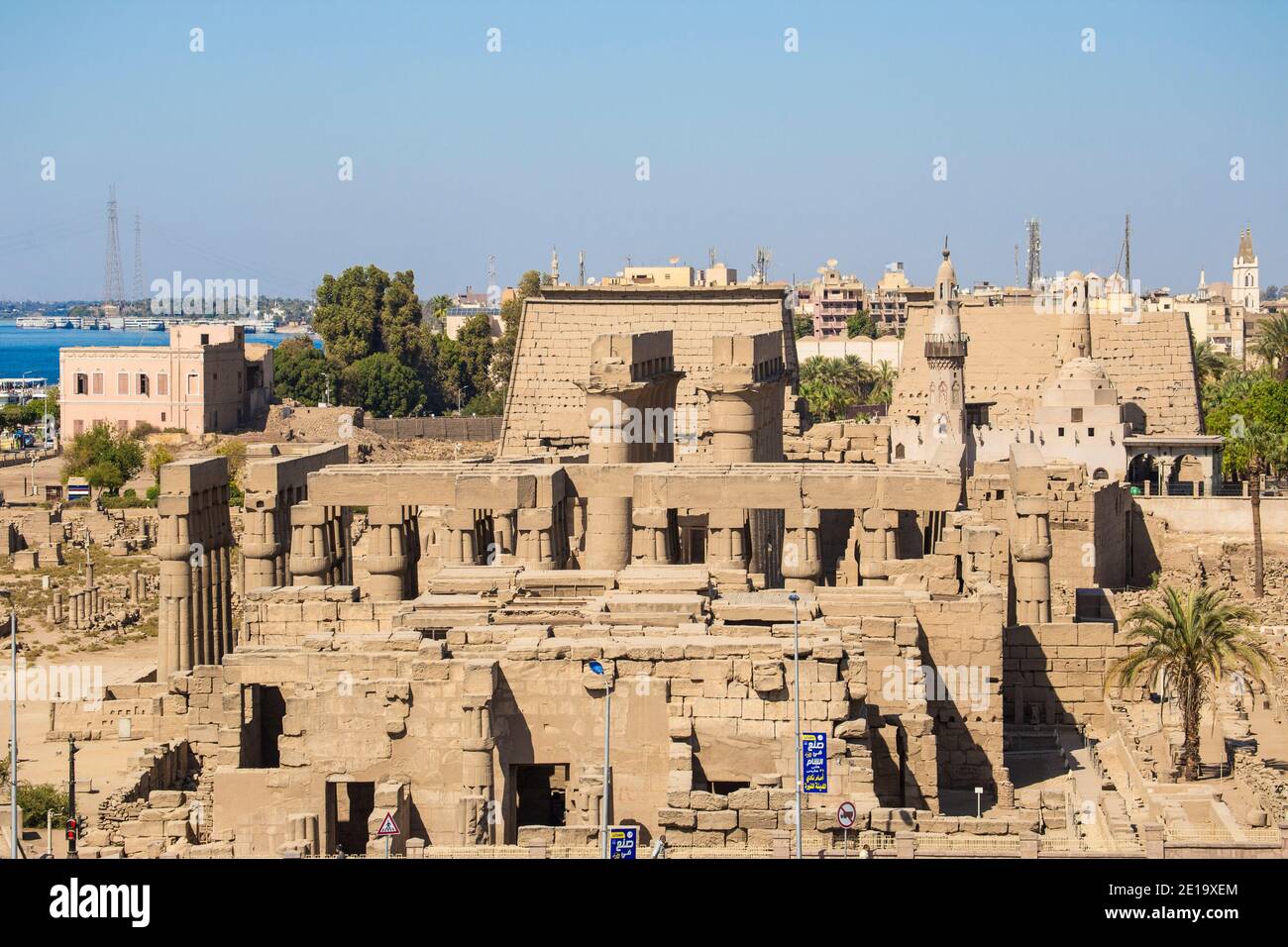 Egypt, Luxor, View of Luxor Temple Stock Photo - Alamy