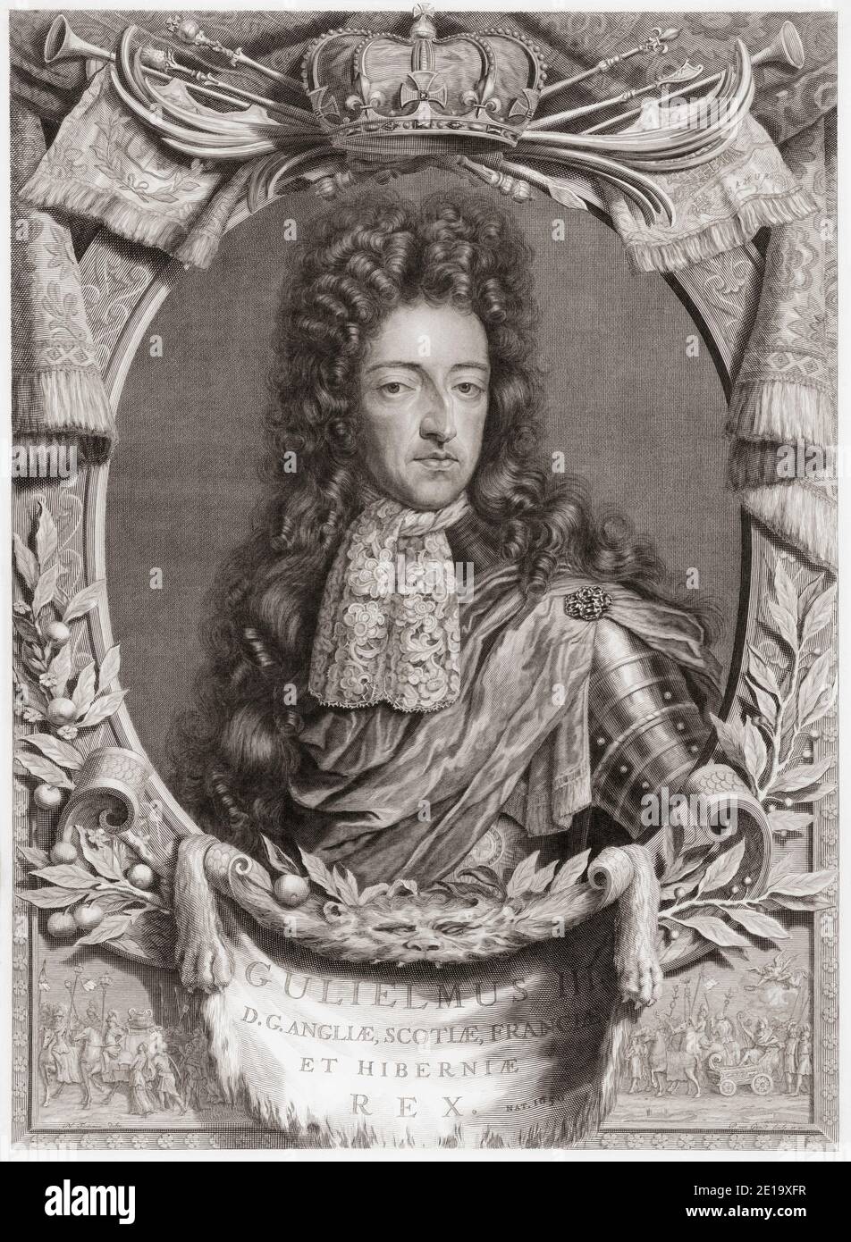 King William III of England, 1650 to 1702, Prince of Orange ...