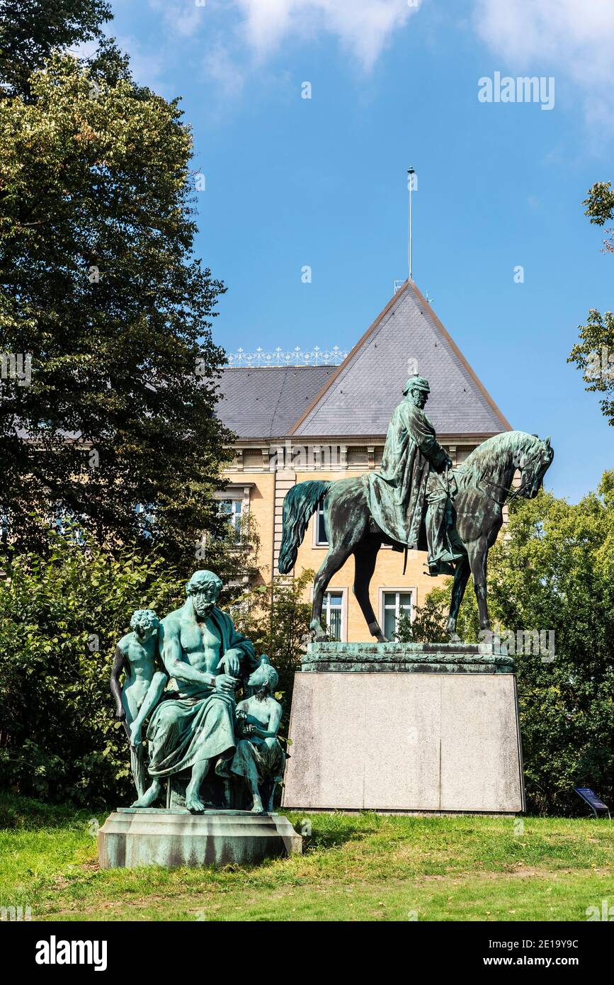 Equestrian Statue of Emperor William I, Kaiser Wilhelm I, and the ...