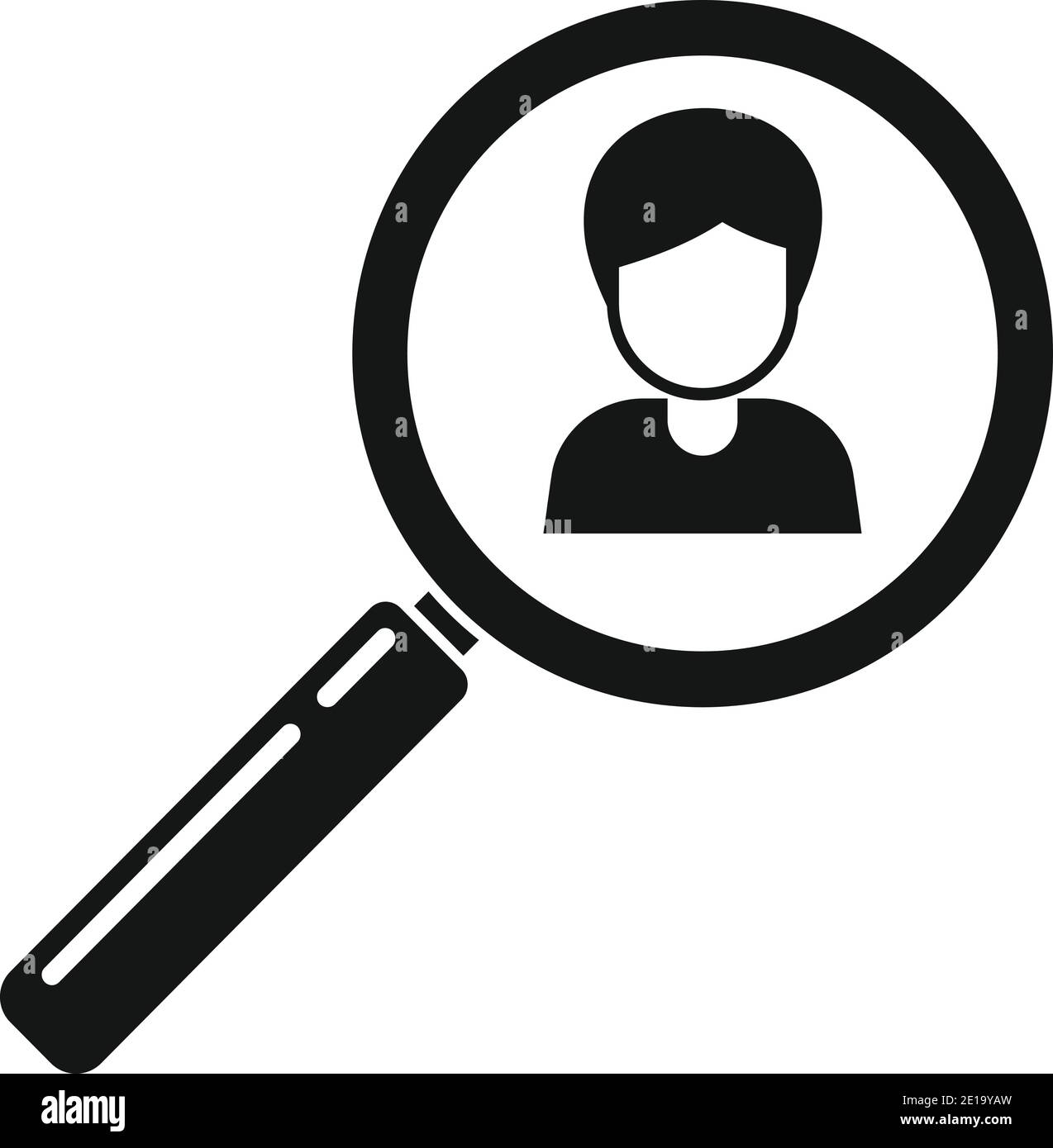 Human figure search icon Black and White Stock Photos & Images - Alamy