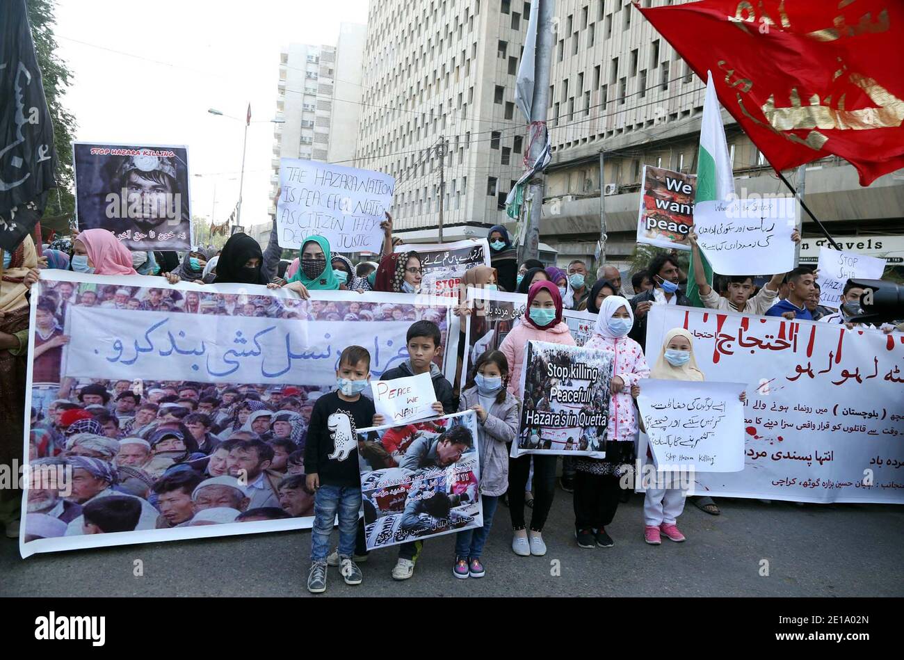 Members of Hazara Community are holding protest demonstration against ...