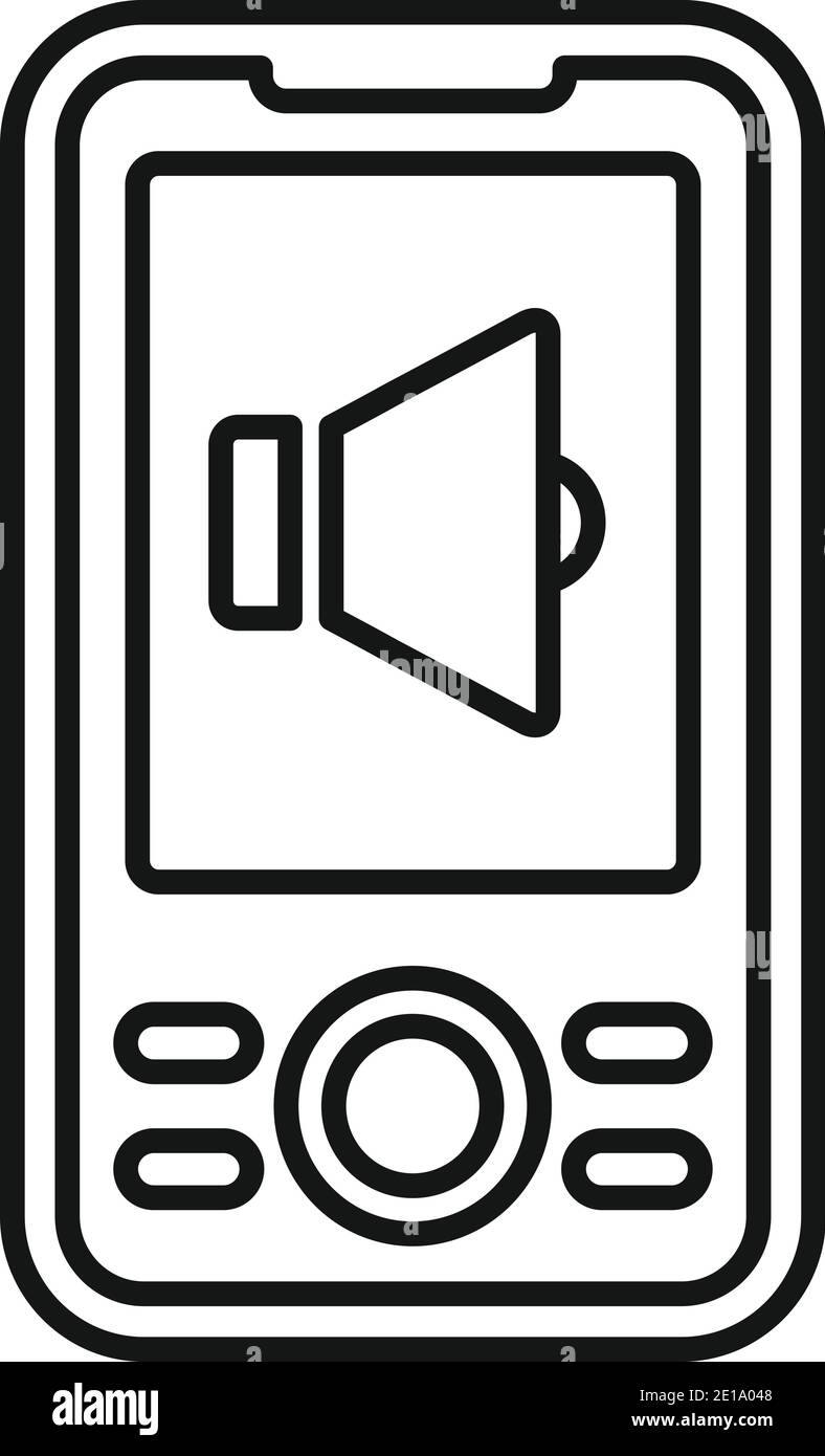 Music player icon, outline style Stock Vector Image & Art - Alamy