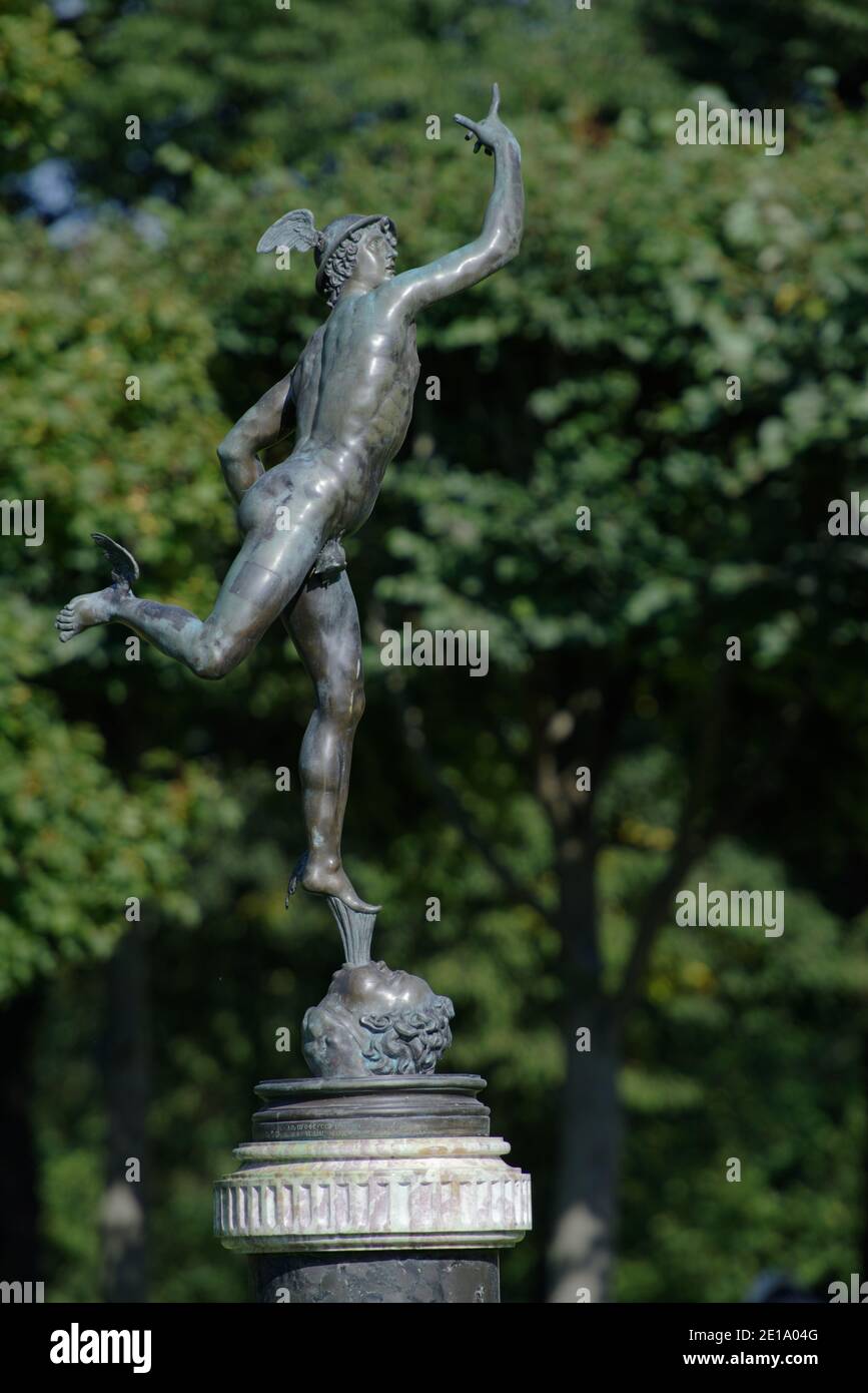 Bronze statue of Flying Mercury, the copy of Giambologna's masterpiece ...