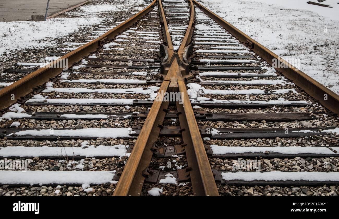 Railroad junction hi-res stock photography and images - Alamy