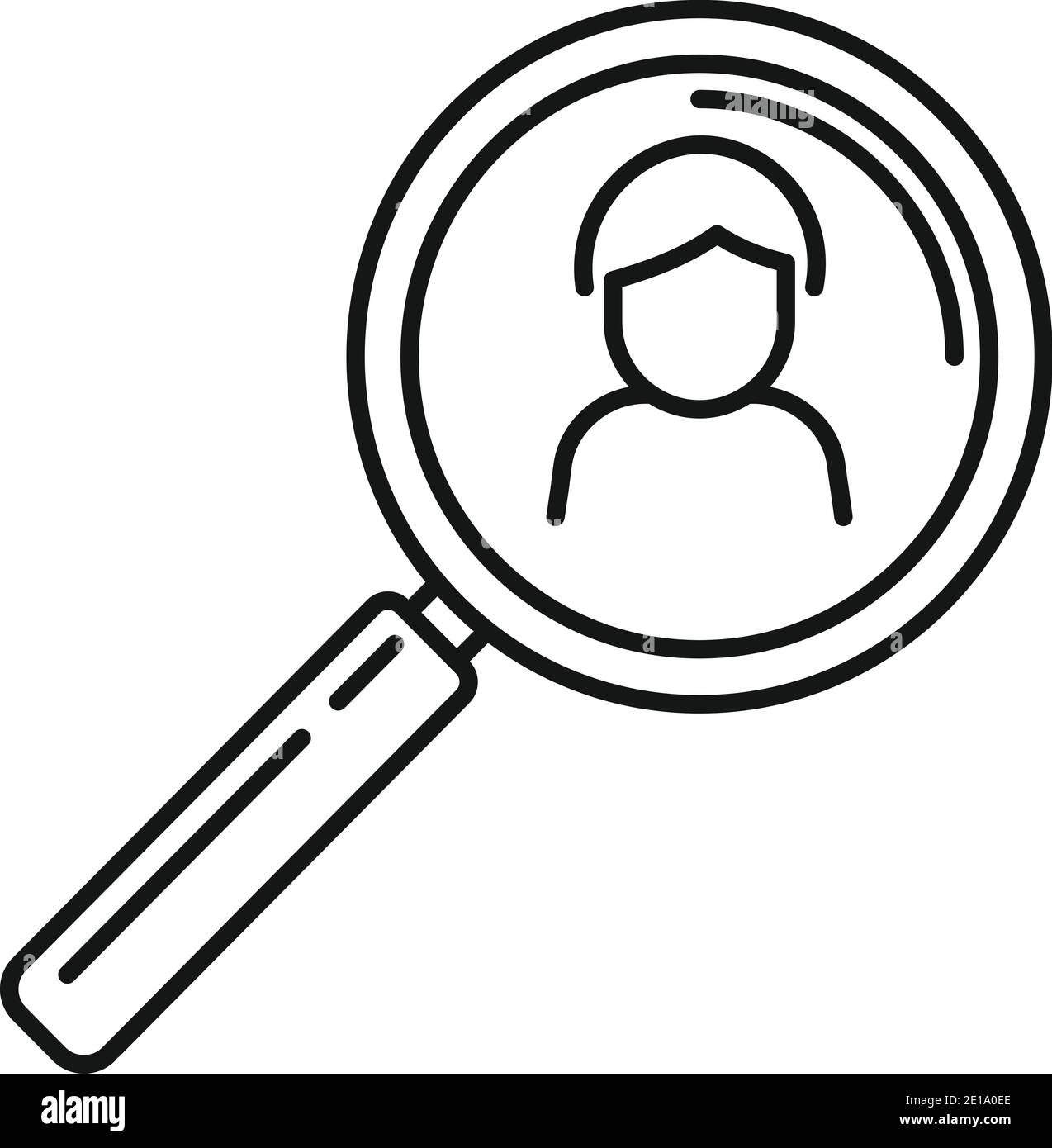 Human figure search icon Black and White Stock Photos & Images - Alamy