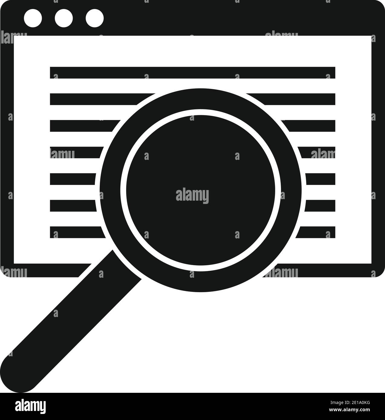 Magnifier links web page icon, simple style Stock Vector Image & Art ...