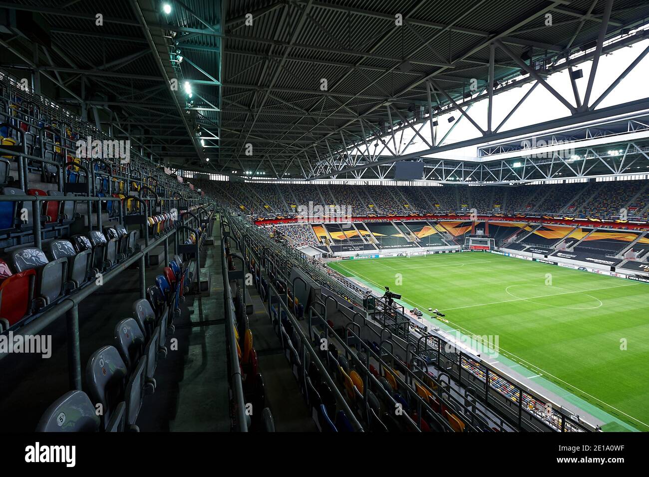 GERMANY, DUESSELDORF - AUGUST 16, 2020: Esprit Arena sports complex in ...