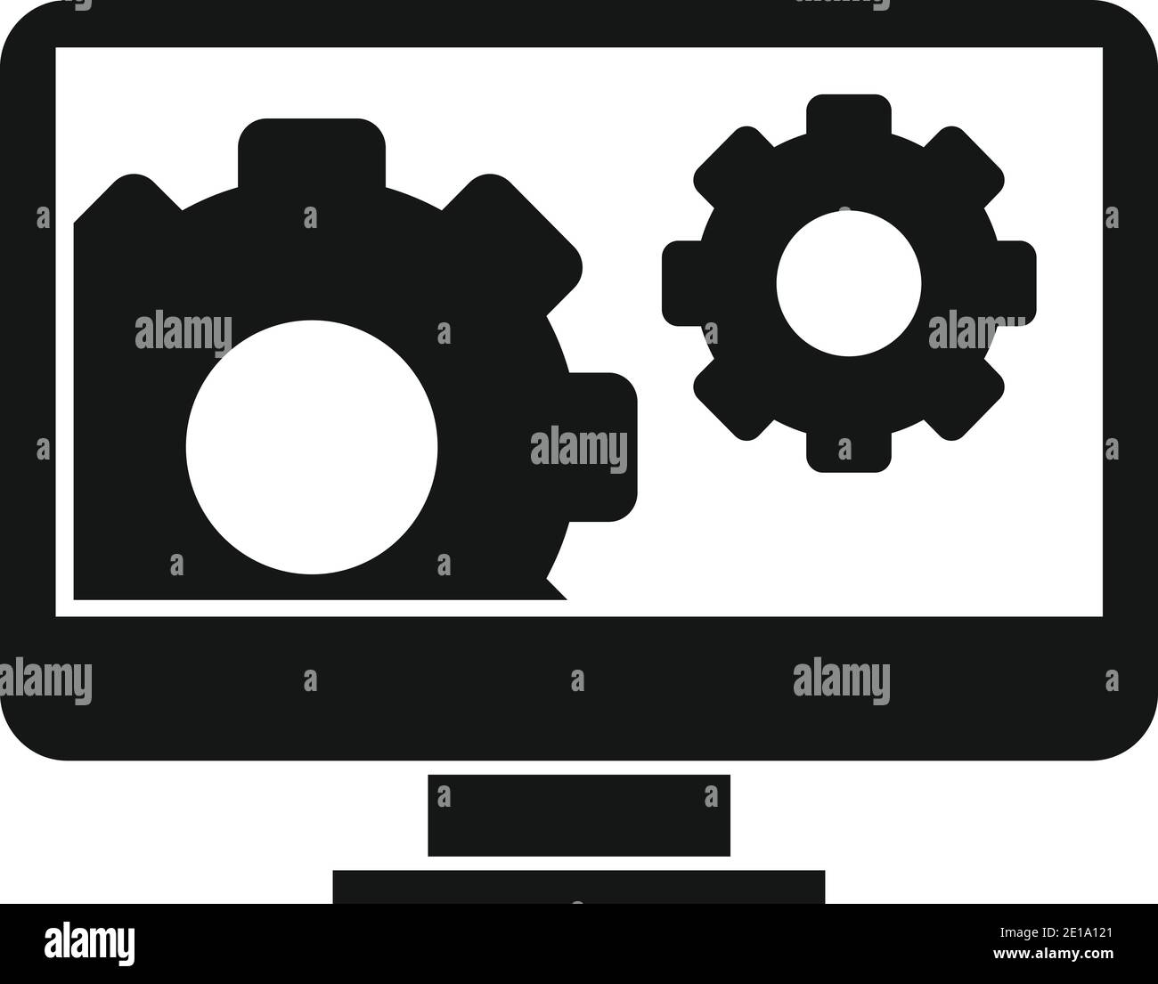 Computer gear system icon, simple style Stock Vector Image & Art - Alamy