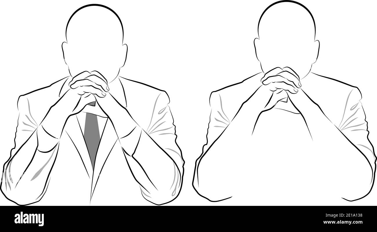 Folded in prayer Stock Vector Images - Alamy