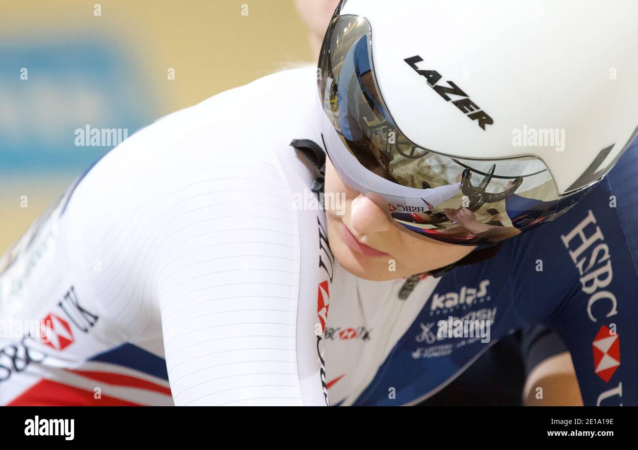 Katy Marchant from Great Britain during the 2018 UCI Track Cycling ...