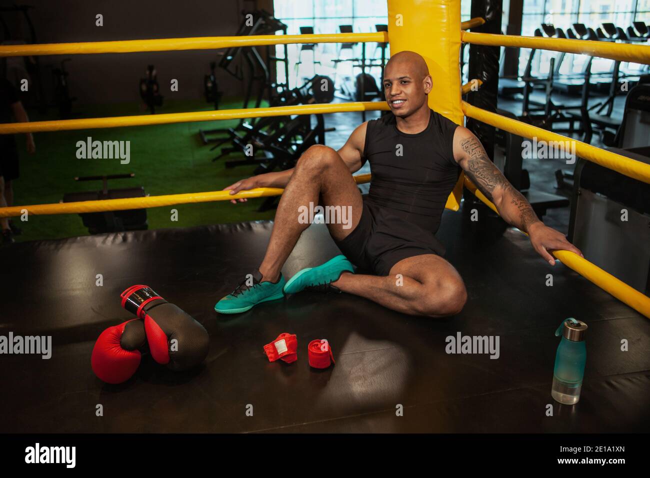 Top view muscular boxer man hi-res stock photography and images - Alamy