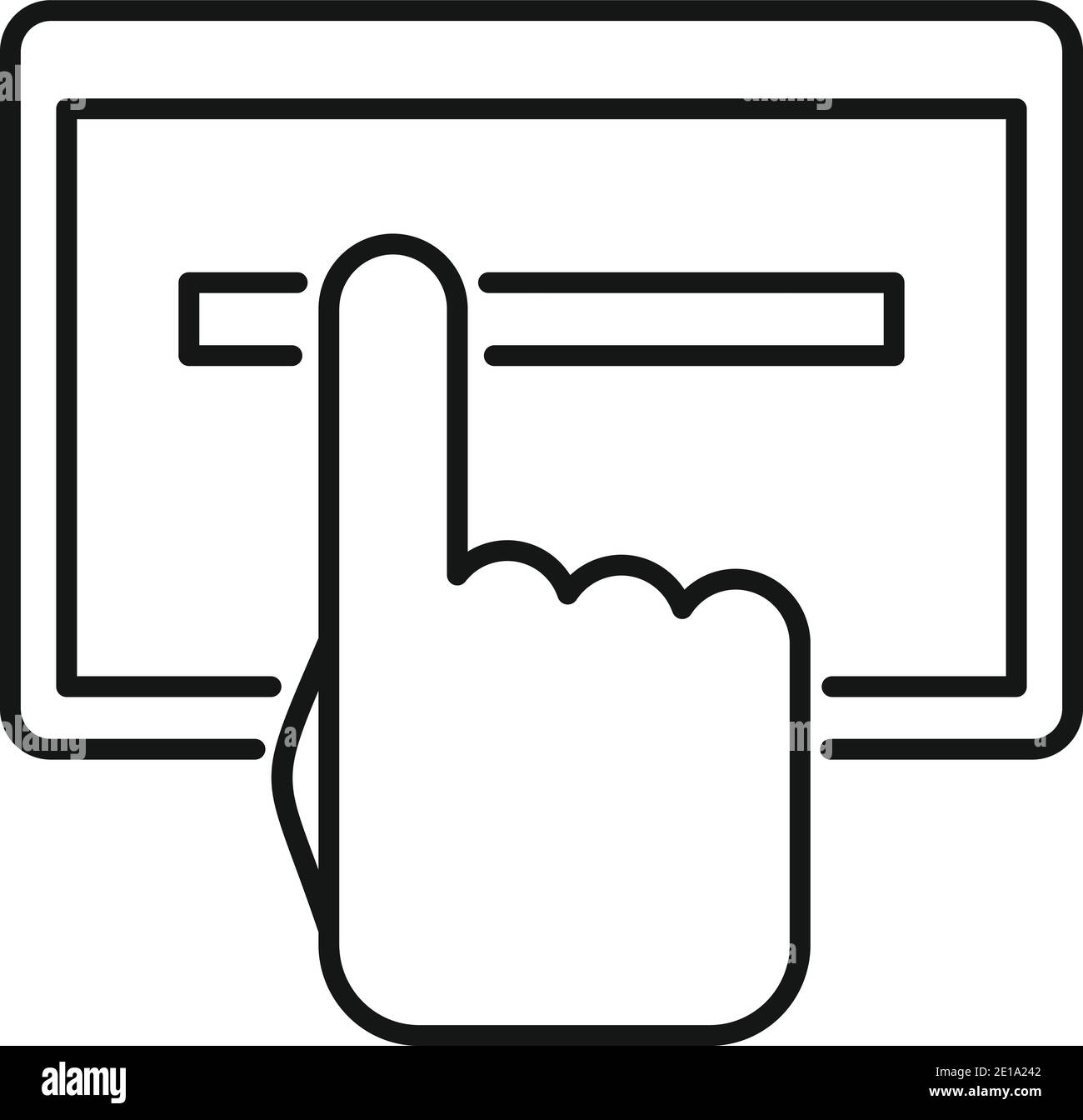 Cursor paste links icon, outline style Stock Vector Image & Art - Alamy