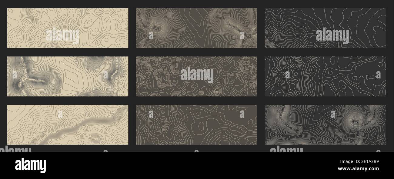 Grey contours vector topography. Geographic mountain topography vector ...