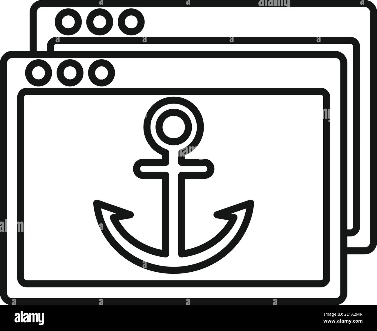 Anchor links strategy icon, outline style Stock Vector Image & Art - Alamy