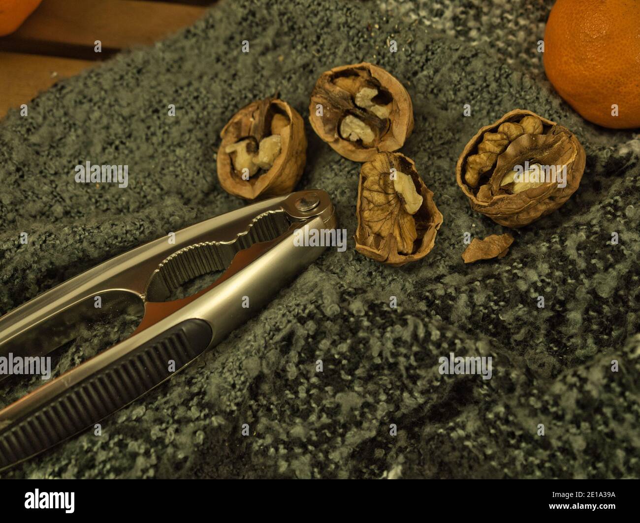 Nuts and nutcracker decoration at christmas in germany Stock Photo - Alamy