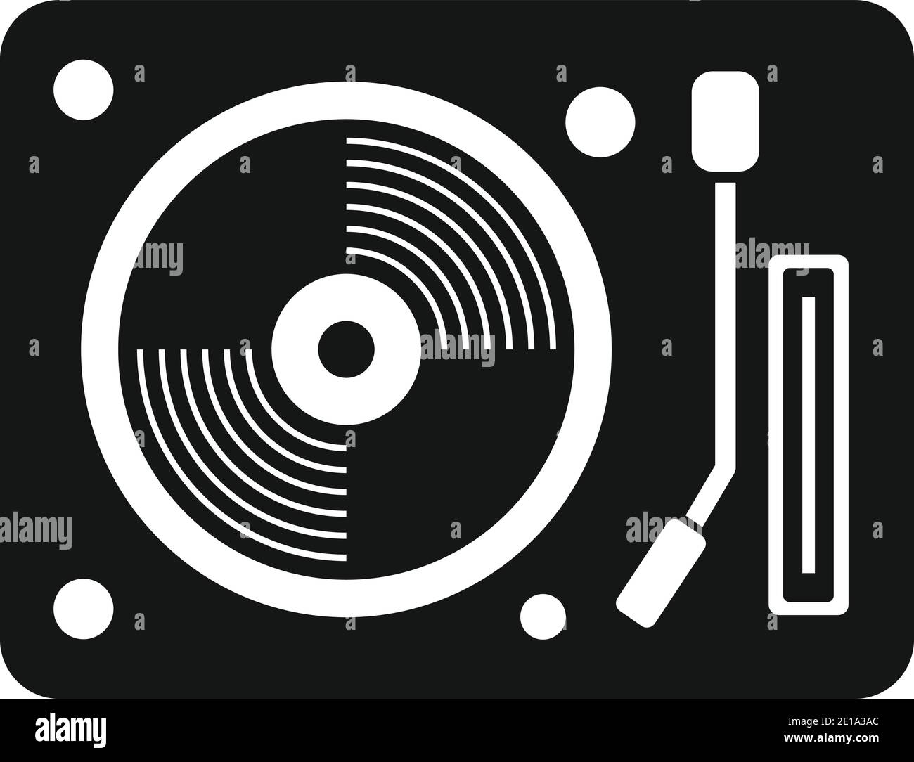 Vinyl disc player icon, simple style Stock Vector Image & Art - Alamy