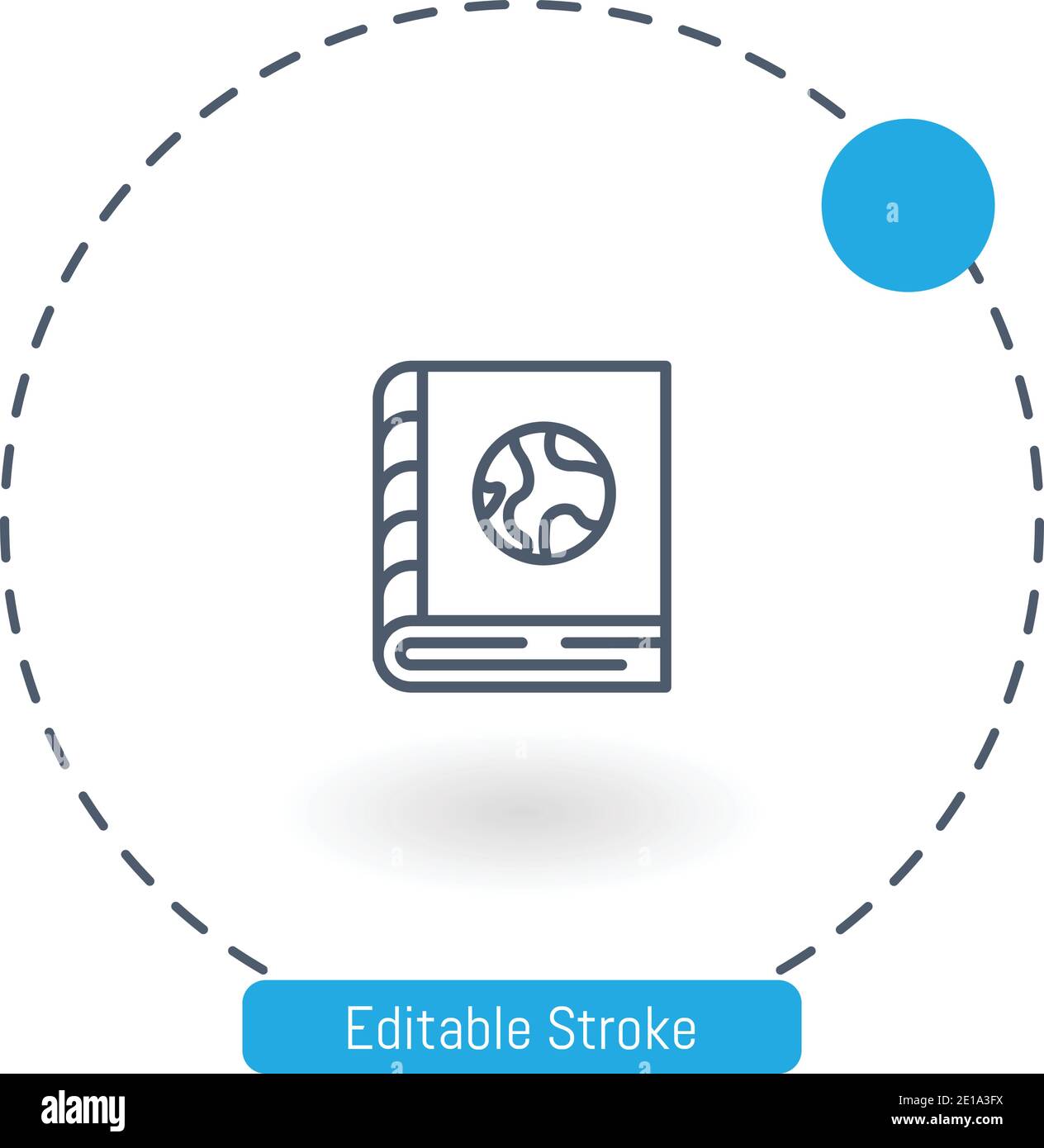 guide book vector icon editable stroke outline icons for web and mobile ...