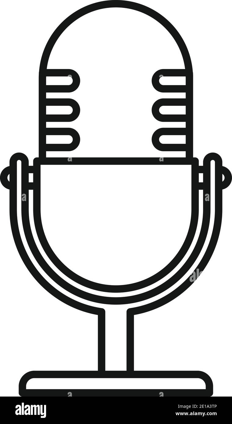 Studio microphone icon, outline style Stock Vector Image & Art - Alamy
