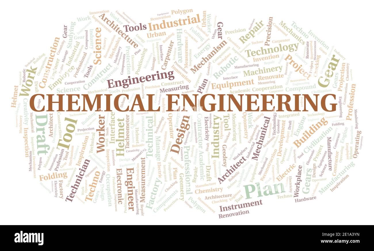 Chemical Engineering typography word cloud create with text only Stock ...