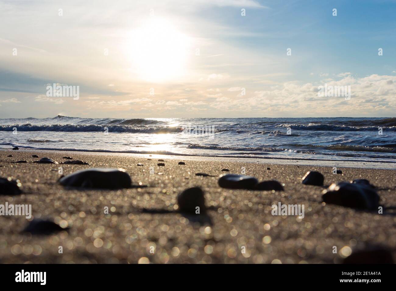 The endless black sand beach hi-res stock photography and images - Alamy