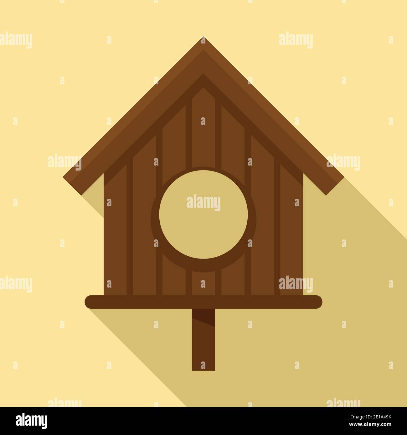 Wood round bird feeders icon, flat style Stock Vector Image & Art - Alamy