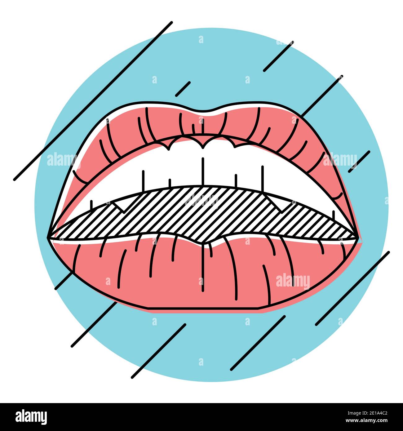 Lips logo design Cut Out Stock Images & Pictures - Alamy