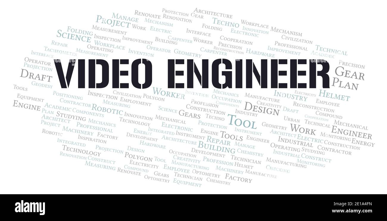 Engineer typography word cloud hi-res stock photography and images - Alamy