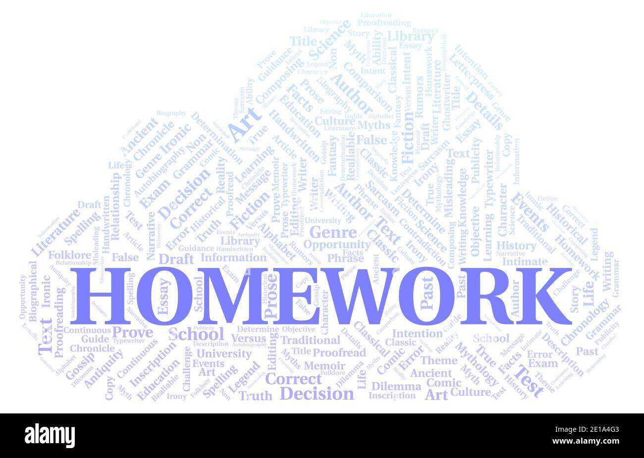 Homework word cloud concept hi-res stock photography and images - Alamy